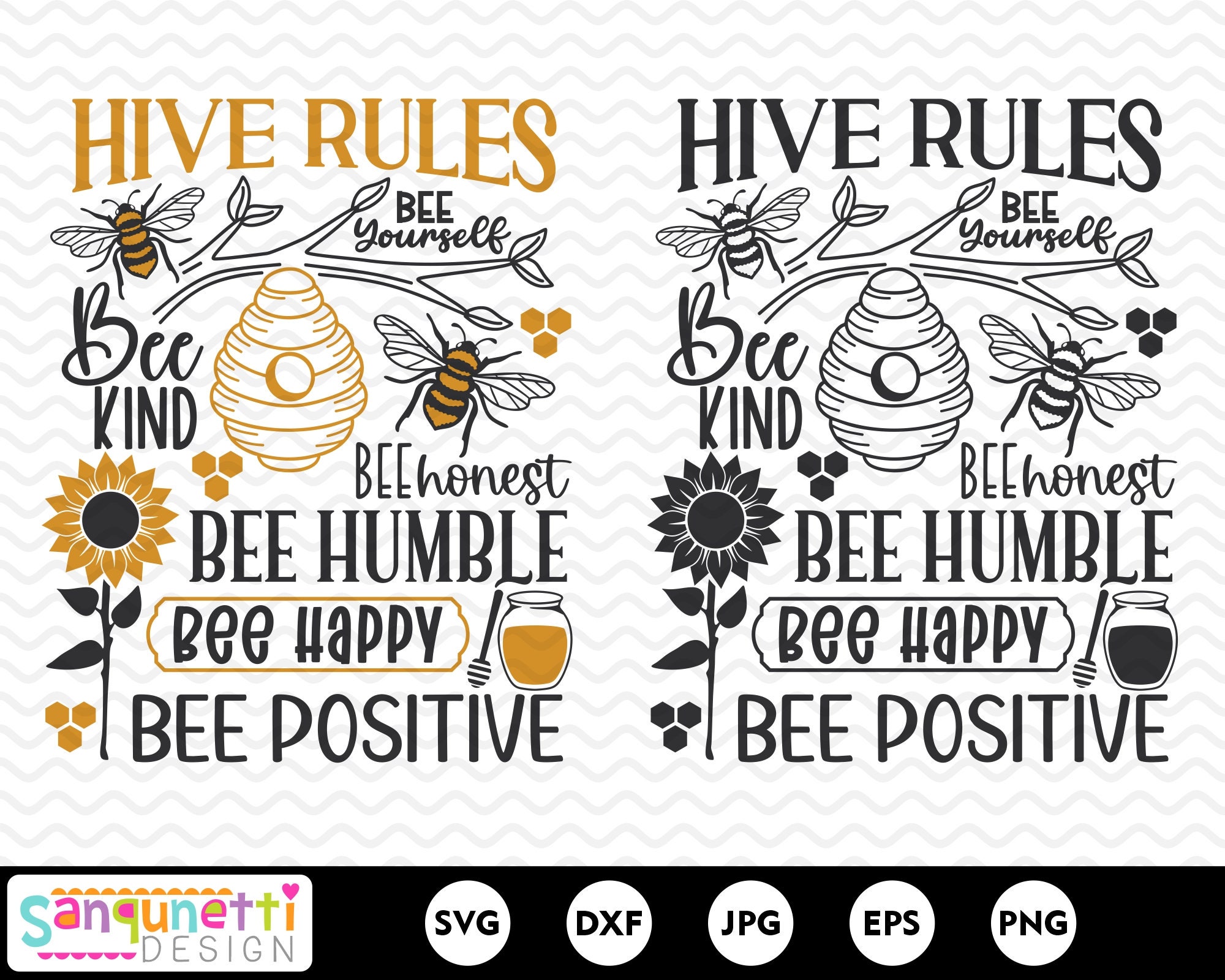 Hive Rules SVG Bees Svg Sign - Etsy Canada