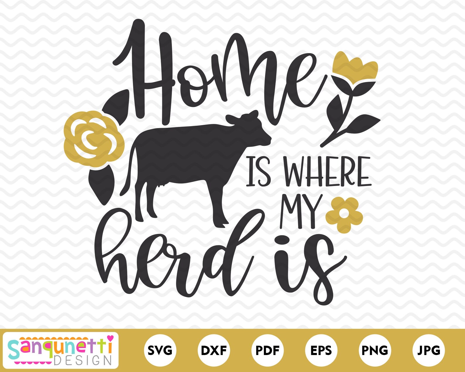 Home is Where My Herd is Svg Cow Farmhouse Svg Cow Clipart - Etsy