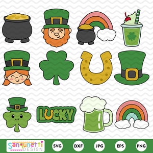 Cute St Patrick's Day SVG and Clipart Bundle, Chunky St. Patrick's ...