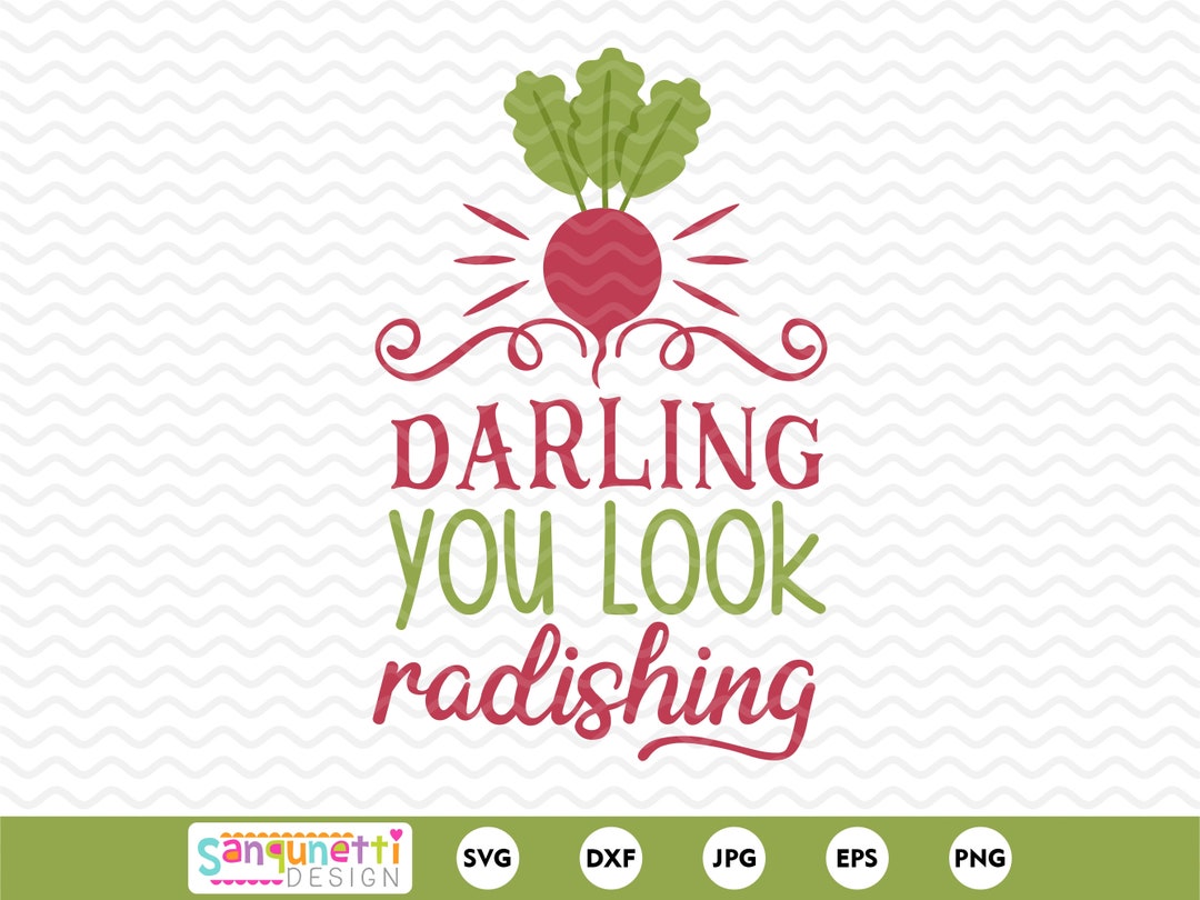 Farmers Market Radish SVG, Farmhouse Kitchen Cutting Files for ...
