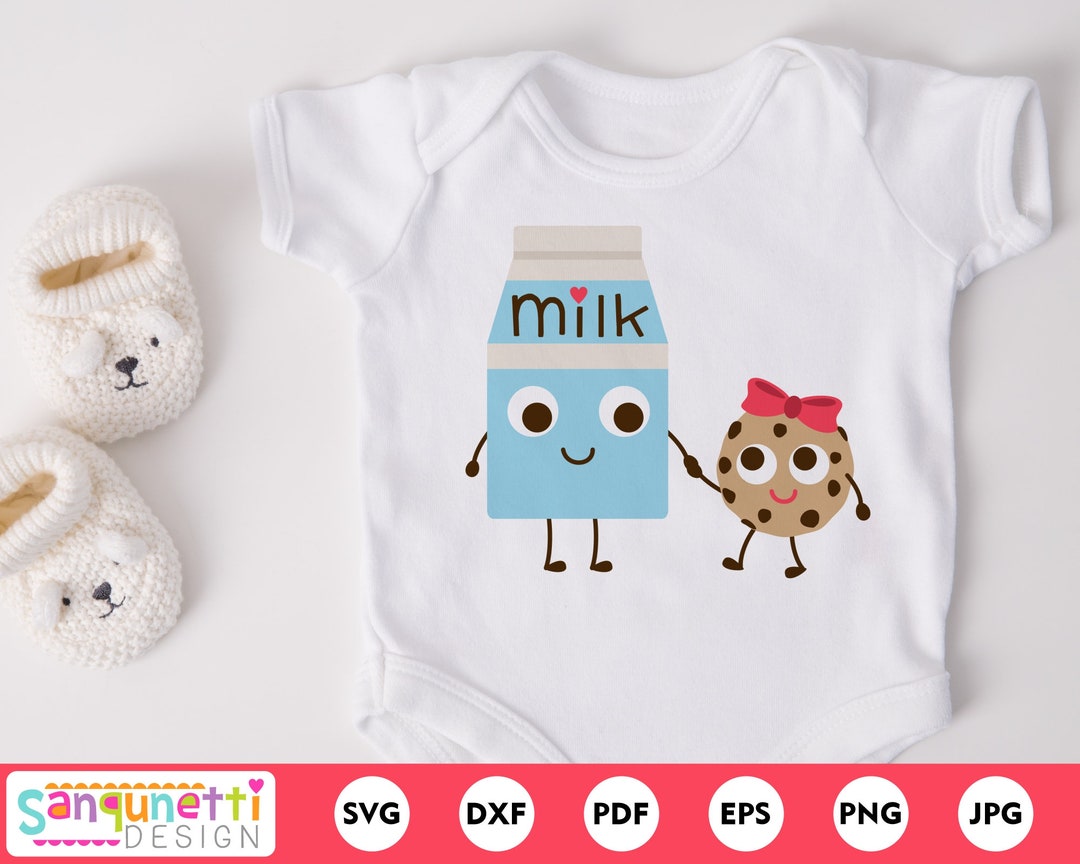 Milk and Cookies SVG, Food and Drink Cutting Files for Silhouette and ...