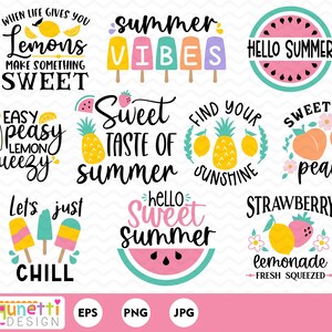 Summer Sweet Treats Clipart, Tropical Fruit Clip Art Digital Download ...