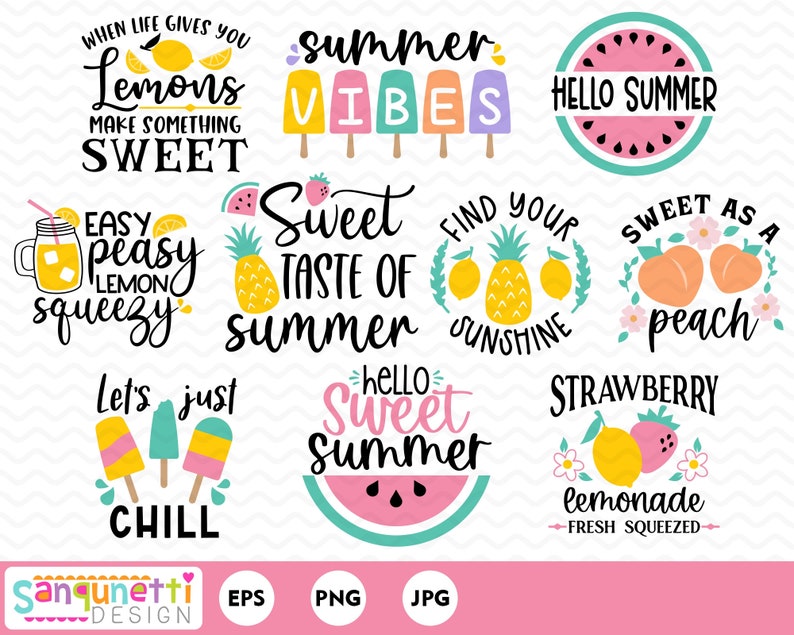 Summer Sweet Treats Clipart Tropical Fruit Clip Art Digital - Etsy