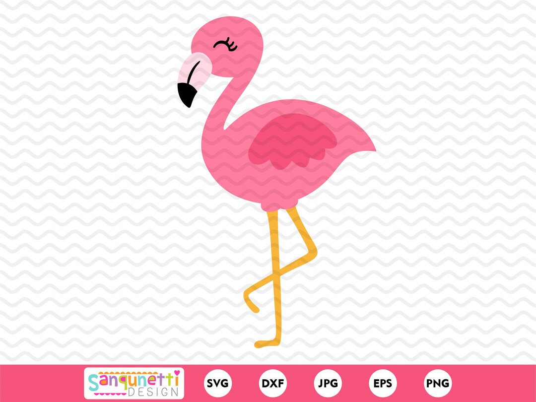 Flamingo SVG, Pink Flamingo Summer Cutting File, Beach and Tropical ...