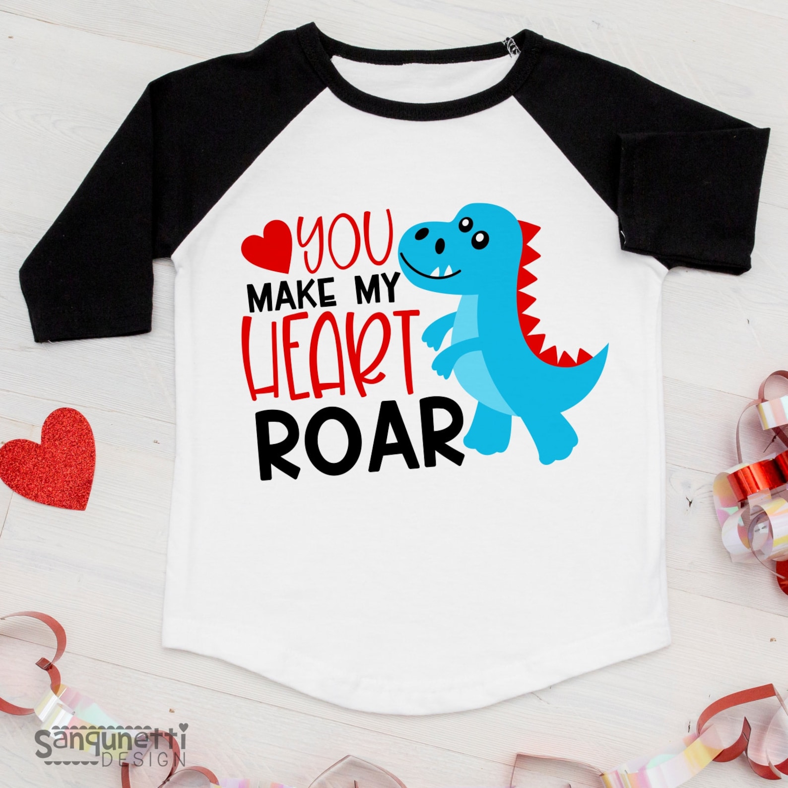 You Make My Heart Roar Valentine SVG, Dinosaur Cutting File for ...