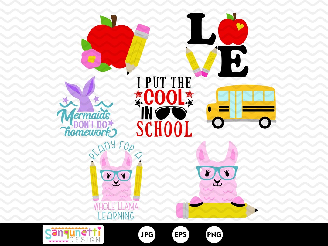 Back to School Clipart, School and Teacher Digital Art, Instant ...