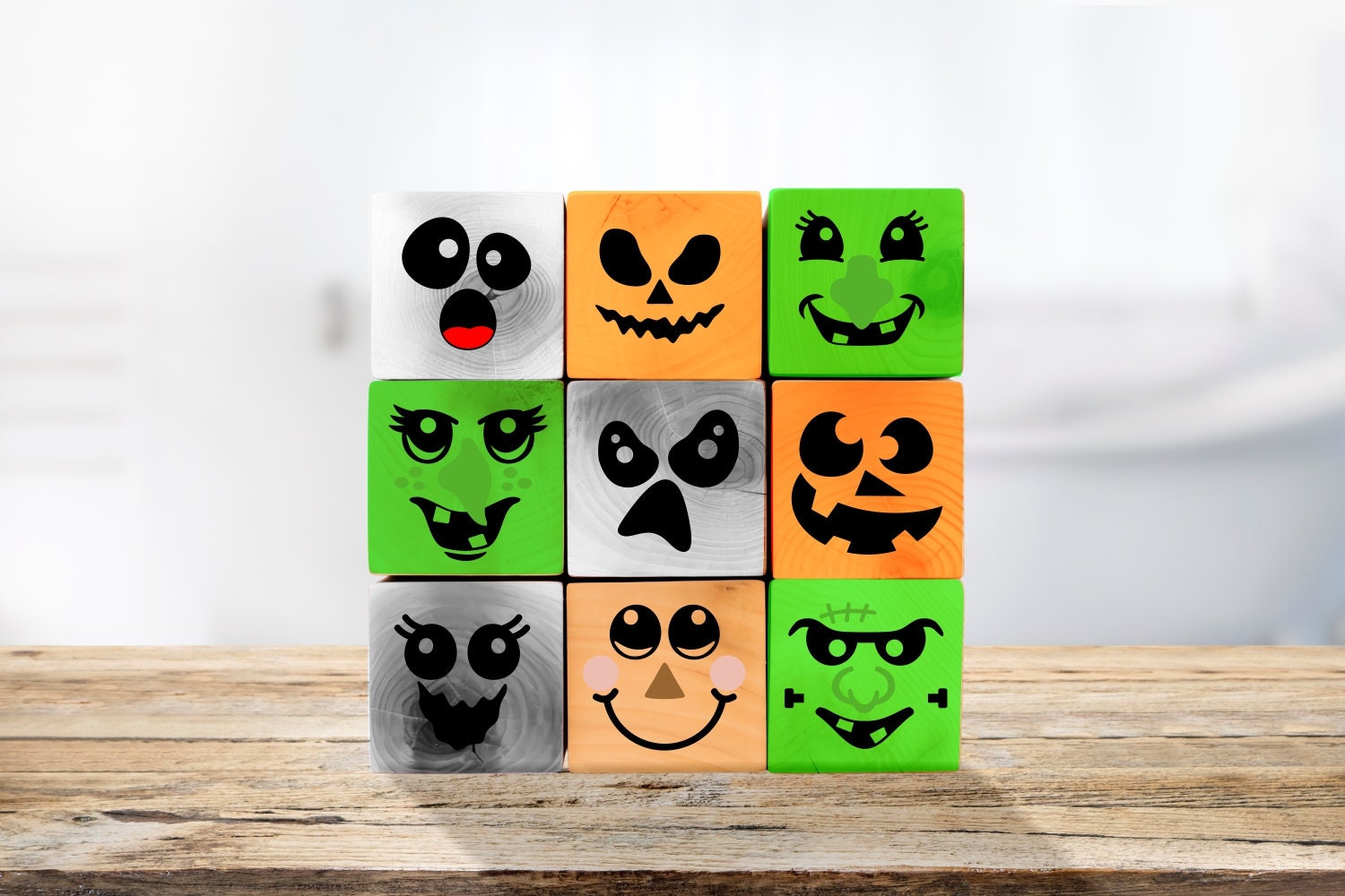 Halloween Faces Bundle, Fall Faces SVG - Etsy