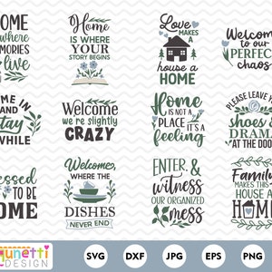 Home Sign Bundle Farmhouse Home Sign SVG - Etsy