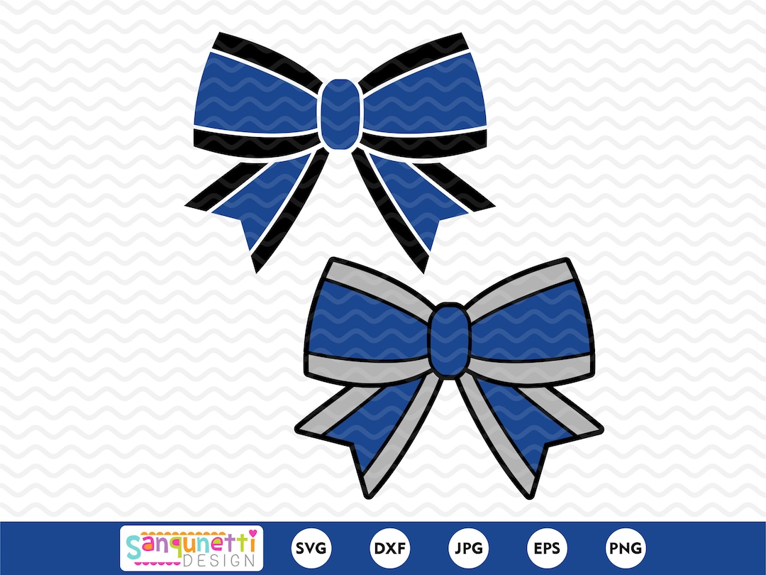 Cheer Bow SVG: Cheerleading Hair Bow Clipart (digital Files) - Etsy