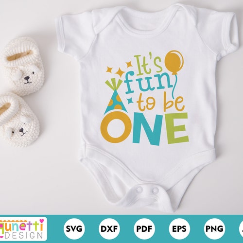 It's Fun to Be One First Birthday Embroidery Digital - Etsy