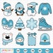 Cute Winter SVG and Clipart Bundle, Winter Character Bundle - Etsy