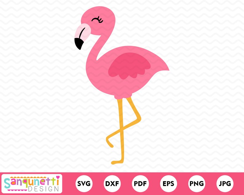 Flamingo SVG Pink Flamingo Summer Cutting File Beach and - Etsy