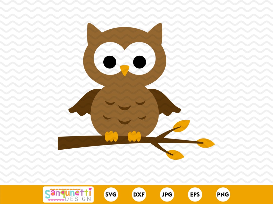Fall Owl on a Branch SVG, Fall Svg Cutting File, Bird Svg, Cricut or ...