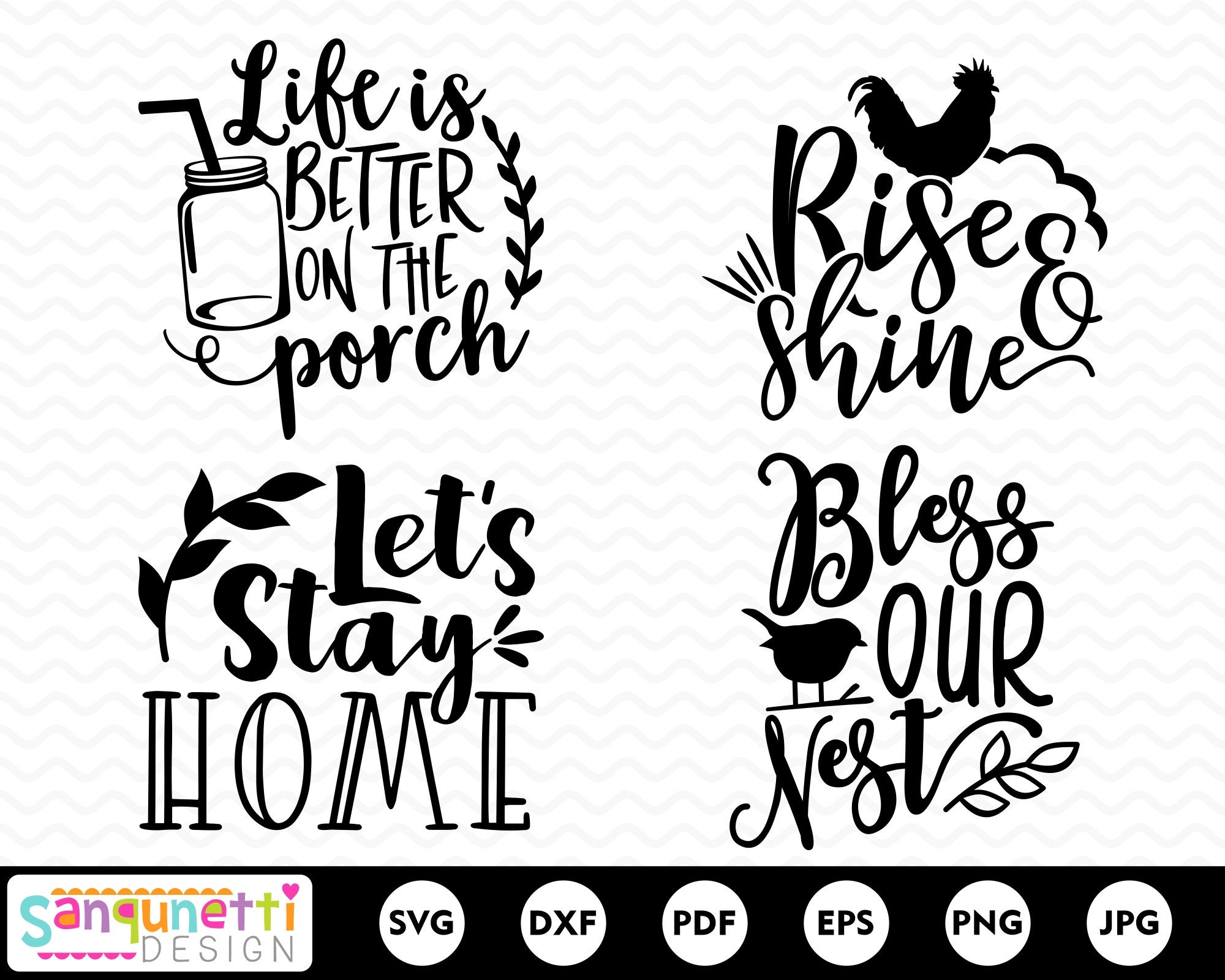 Home farmhouse SVG bundle rustic cut files for silhouette and | Etsy