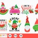 Gnome Watermelon Clipart Gnome Digital Art Summer Fruit Clip | Etsy