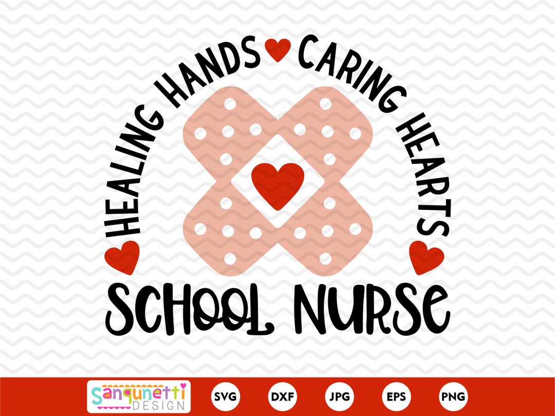 School Nurse SVG: Healing Hands Caring Hearts (digital Files) - Etsy