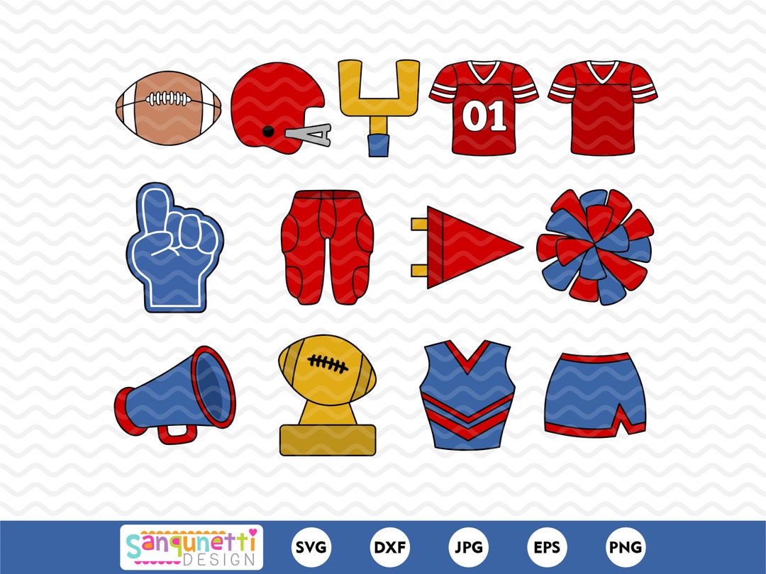 Football & Cheerleading Clipart SVG Bundle (digital Download) - Etsy