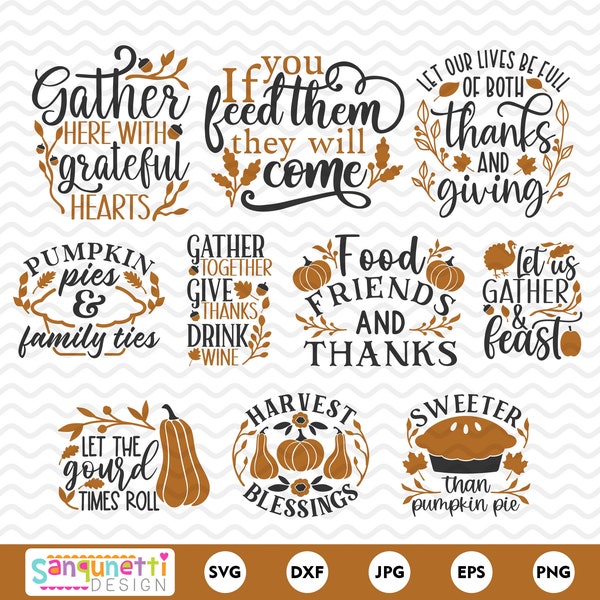 Thanksgiving Svg - Etsy