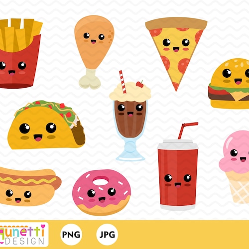 Watercolor Junk Food Clipart / Fast Food Download / Popcorn / - Etsy