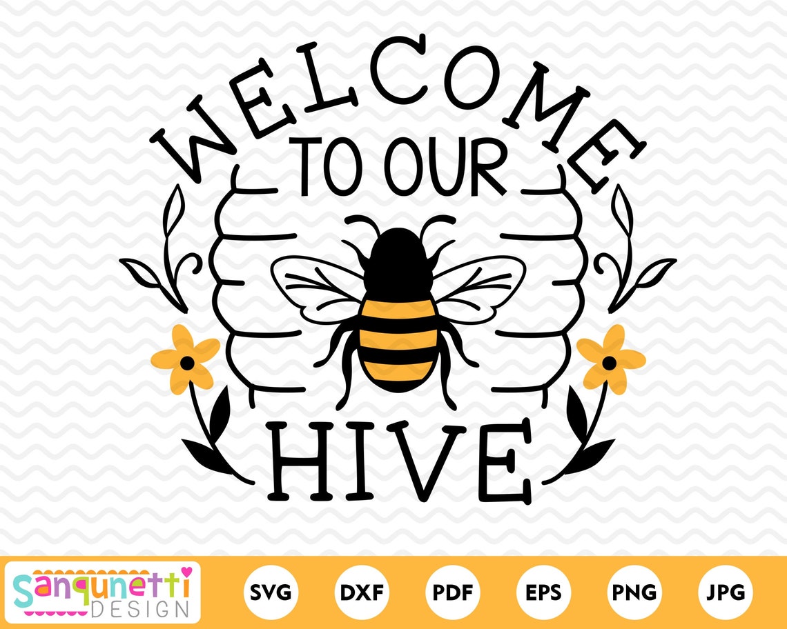 Welcome to our hive SVG Honey bee cut file png jpg dxf svg | Etsy