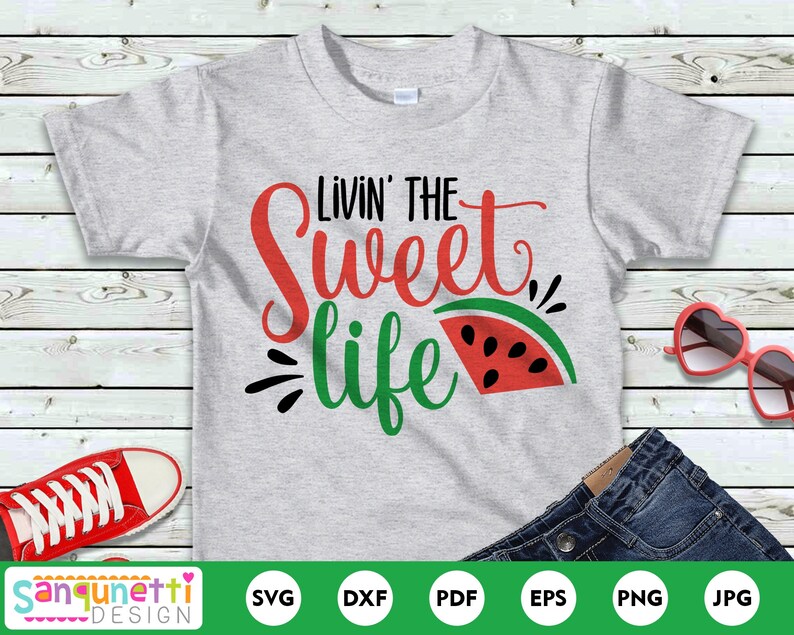 Livin the Sweet Life Svg Watermelon Svg Summer Cut File Png - Etsy