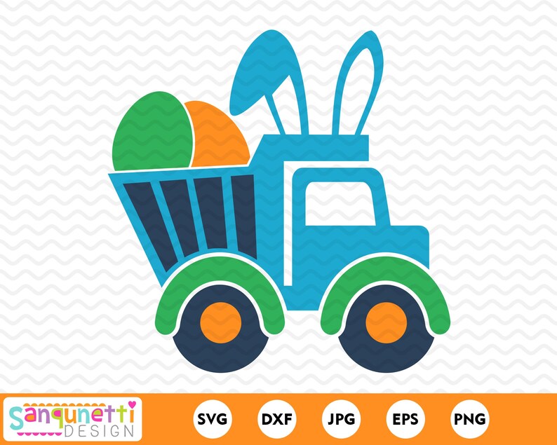 Easter Dump Truck SVG Boys Bunny Truck Cricut and Silhouette - Etsy