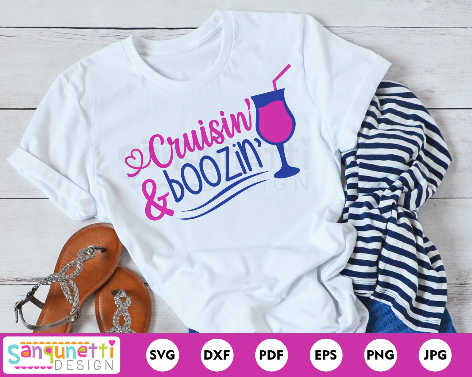 Cruisin & Boozin Cruise Svg Vacation Cut File for Silhouette | Etsy