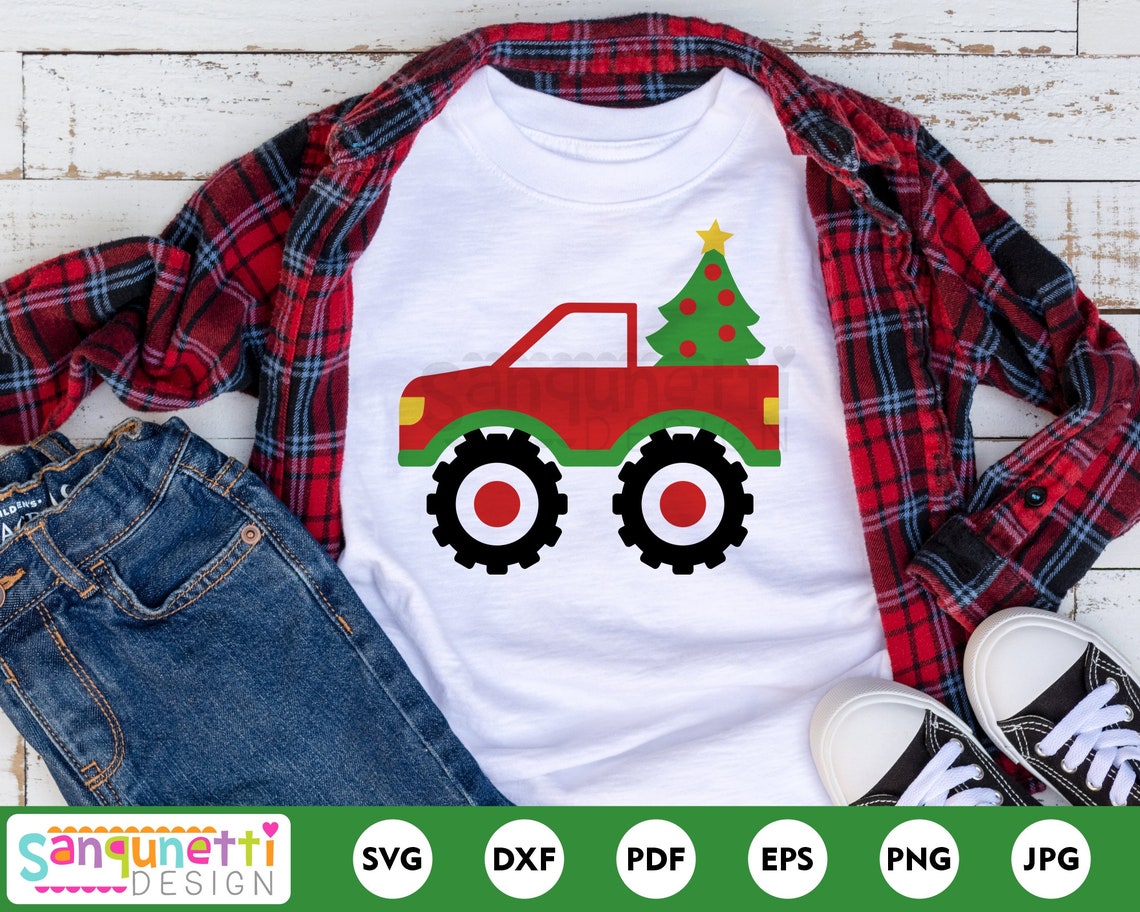 Christmas Monster Truck SVG Truck Digital Art Christmas Svg | Etsy