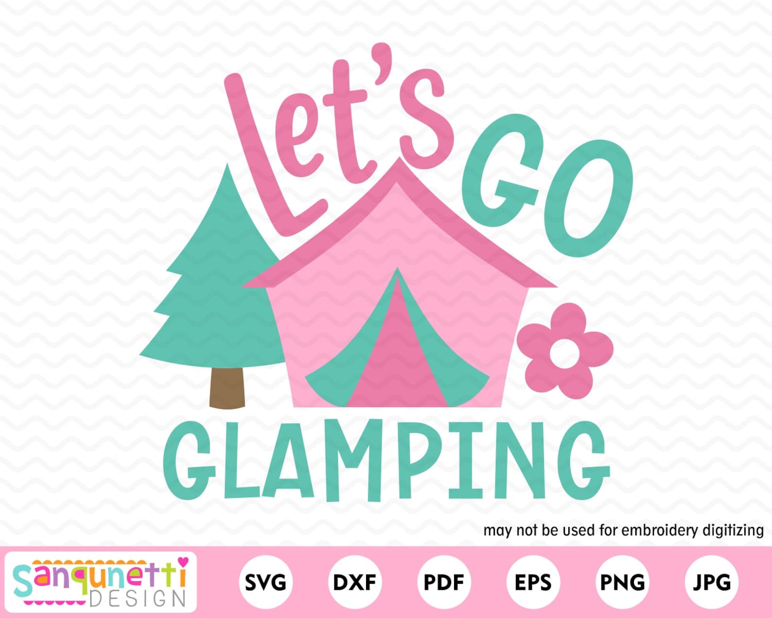 Lets Go Glamping Camping Svg Girls Summer Digital Art Etsy