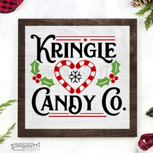 Kringle Candy Co SVG, Christmas Sign Cutting File, Candy Cane SVG, Png ...