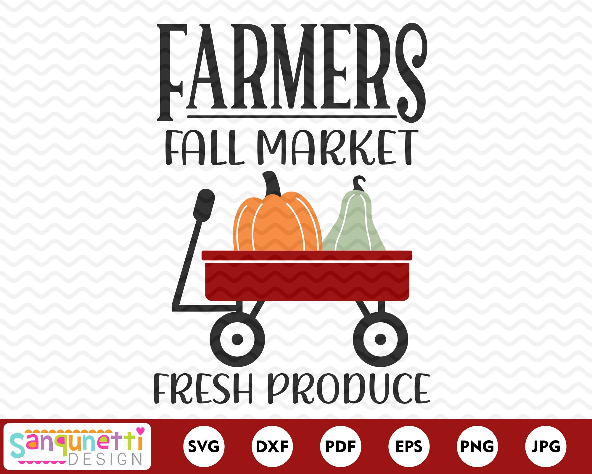 Farmers Fall Market SVG Wagon with pumpkins cut file png jpg | Etsy