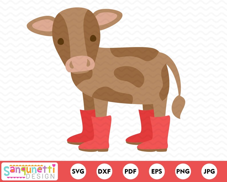 Farm Cow Svg Spring Farmhouse Cutting File Baby Cow Svg | Etsy