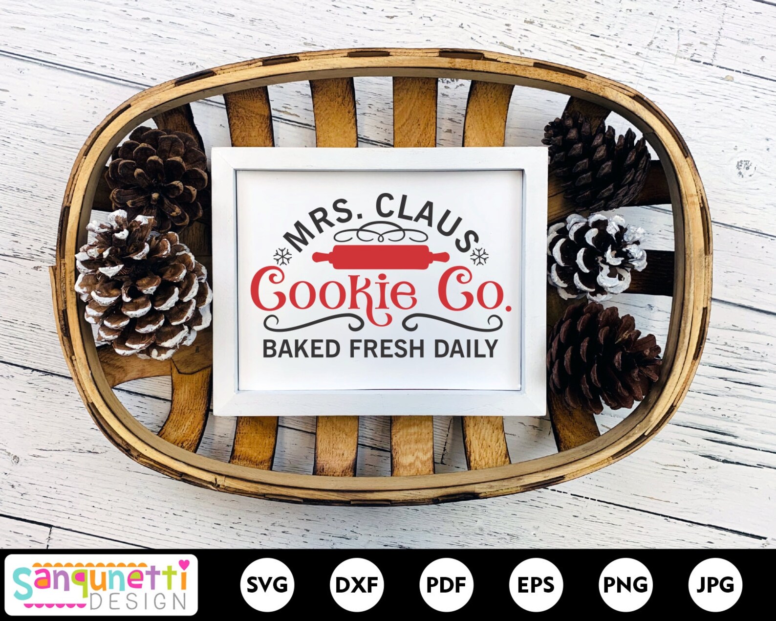 Mrs Claus Cookie Co SVG Christmas Baking SVG Png Jpg Dxf - Etsy