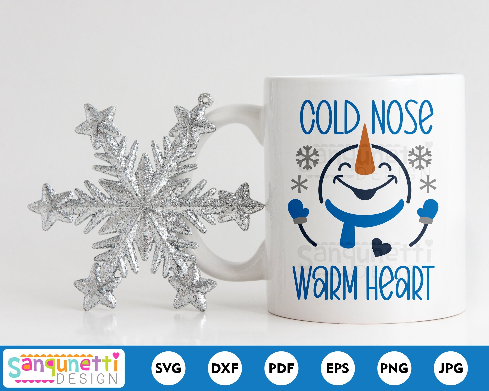 Cold Nose Warm Heart Winter SVG Snowman Svg Cutting File | Etsy