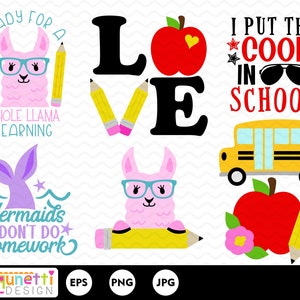 Back to School Clipart, School and Teacher Digital Art, Instant ...