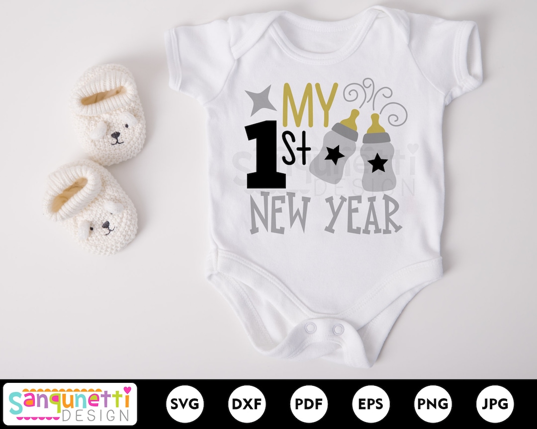 My 1st New Year SVG Cutting File for Silhouette or Cricut - Etsy