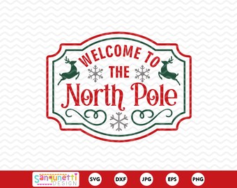 Editable WELCOME to the NORTH POLE Sign, Festive Christmas Door Sign ...