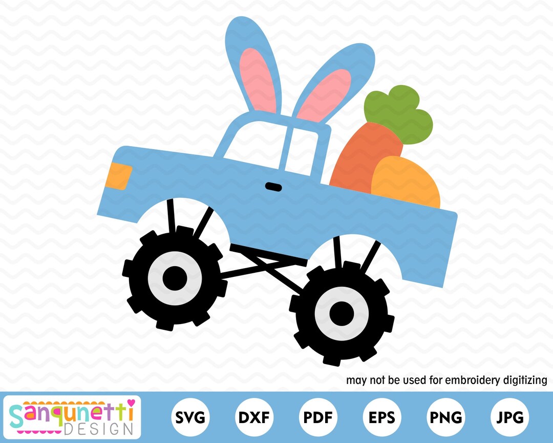 Easter Monster Truck Svg, Spring Cut File for Boys - Etsy
