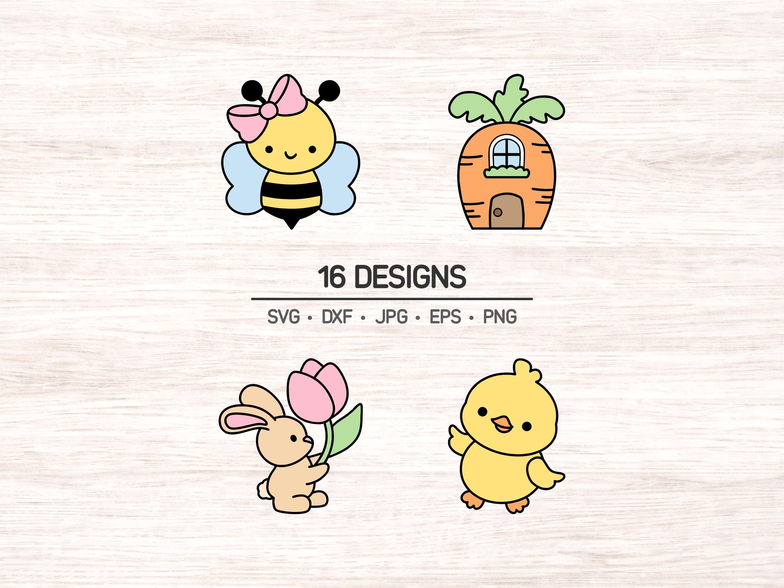 Spring Bunnies & Bees Clipart Bundle - Etsy