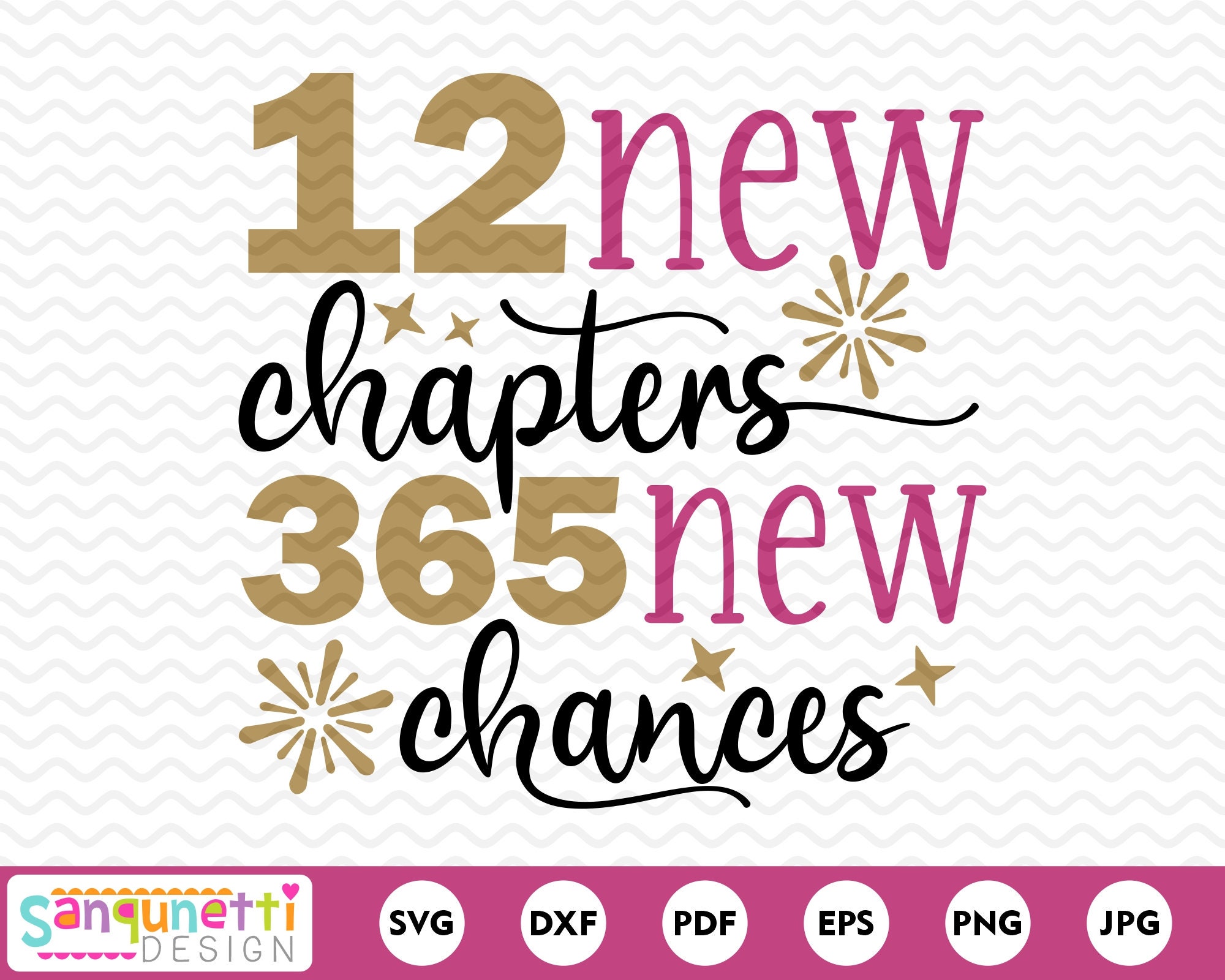 12 New Chapters 365 New Chances SVG New Year Inspirational - Etsy