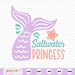 Mermaid Saltwater Princess SVG, Under the Sea SVG, Girls Summer Svg and ...
