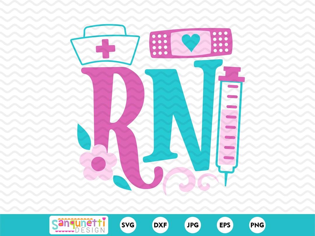 RN Registered Nurse SVG, Nursing Cutting Files, Medical Svg - Etsy