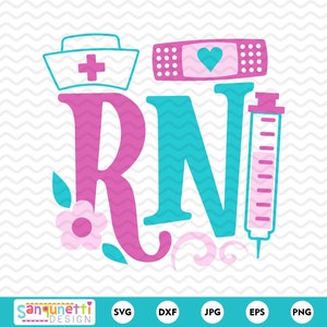 RN Registered Nurse SVG, Nursing Cutting Files, Medical Svg - Etsy
