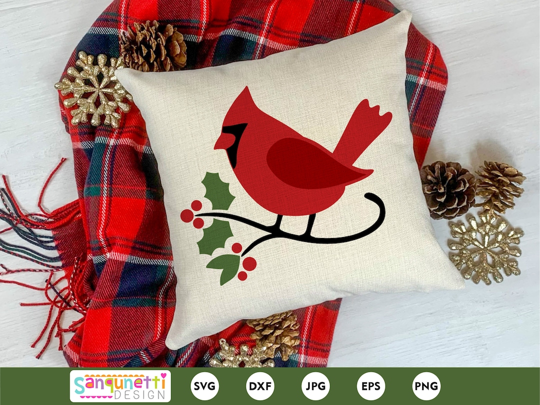 Festive Christmas Cardinal SVG Design Perfect for Holiday Crafts and ...