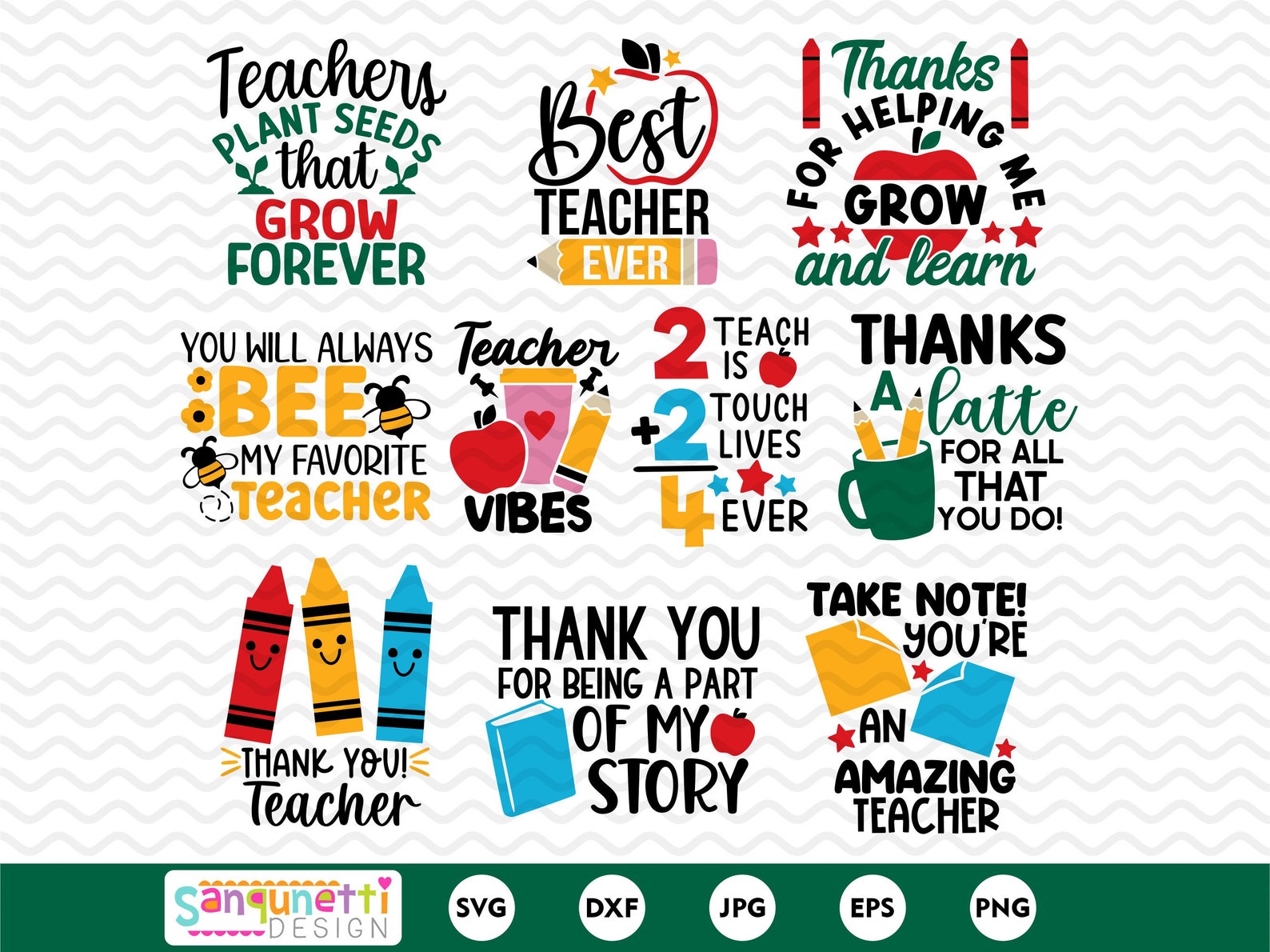 Teacher SVG Bundle, Teacher Appreciation SVG, Teacher Clipart - Etsy