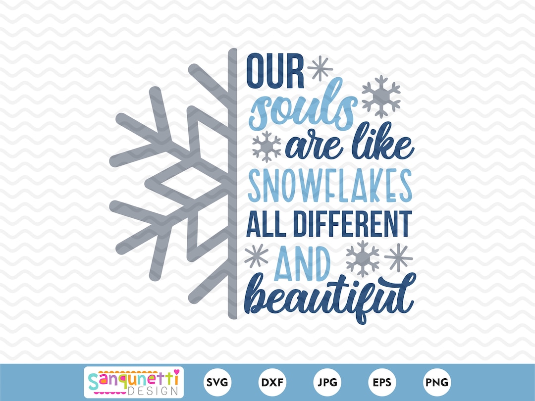 Snowflake Quote SVG: Winter Souls Digital Design - Etsy