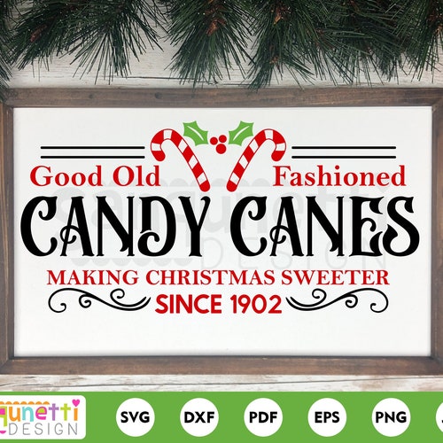Candy Canes Sign SVG Cut File Christmas Candy Canes Svg - Etsy