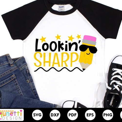 Lookin Sharp School SVG Back to School Pencil Cutting File | Etsy