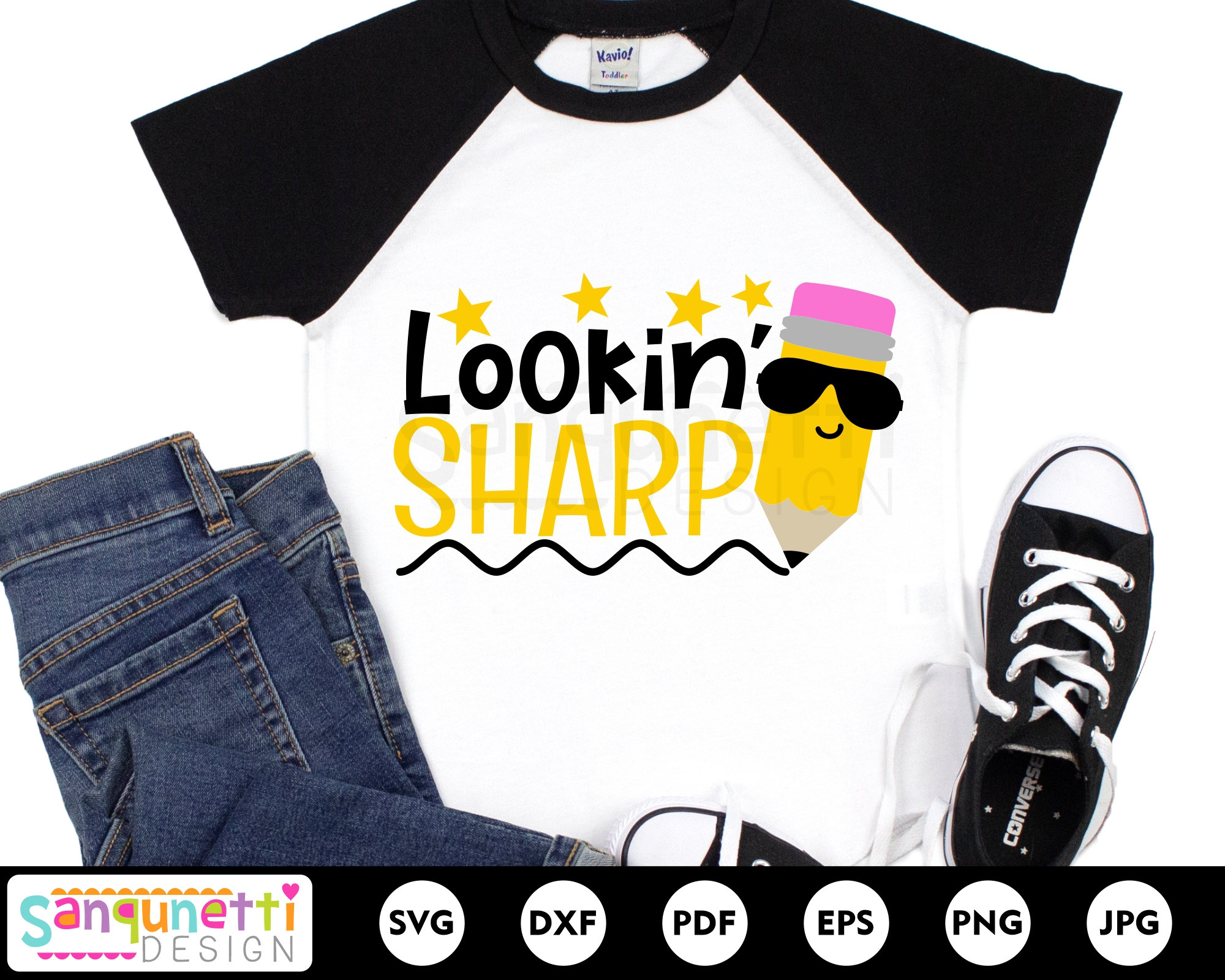 Lookin Sharp School SVG, Back to School Pencil Cutting File, Silhouette ...