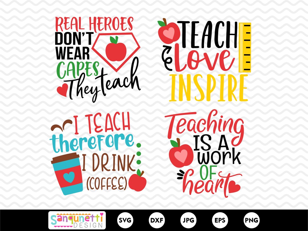 Teaching Bundle, Teacher School Cutting Files for Silhouette and Cricut ...